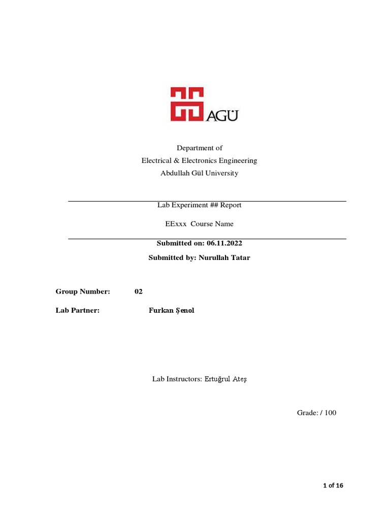 Lab Report Template | PDF | Electronics | Electricity