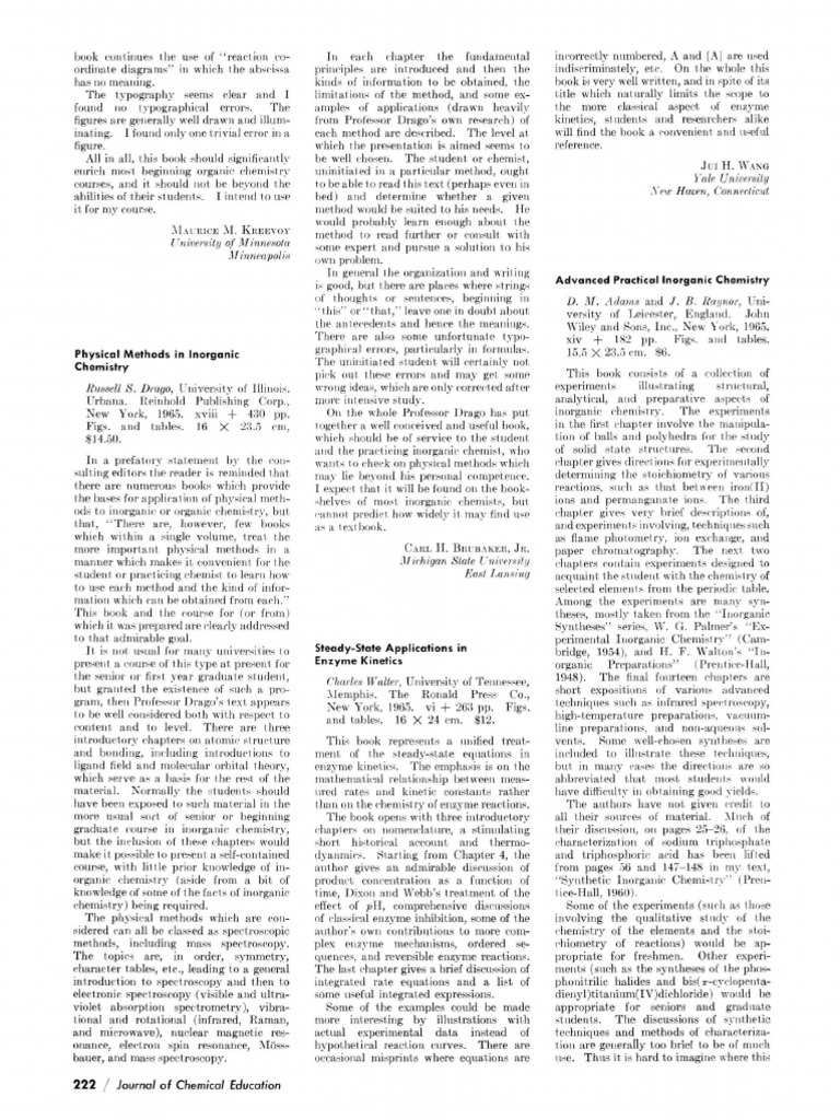 Physical Methods in Inorganic Chemistry Drago Russ | PDF | Spectroscopy ...