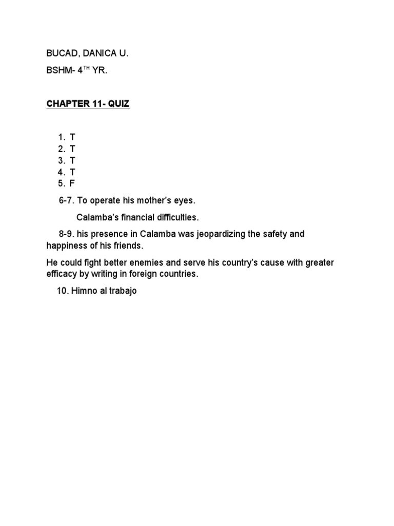 Chapter 11-Quiz | PDF | Language Arts & Discipline | Foreign Language ...