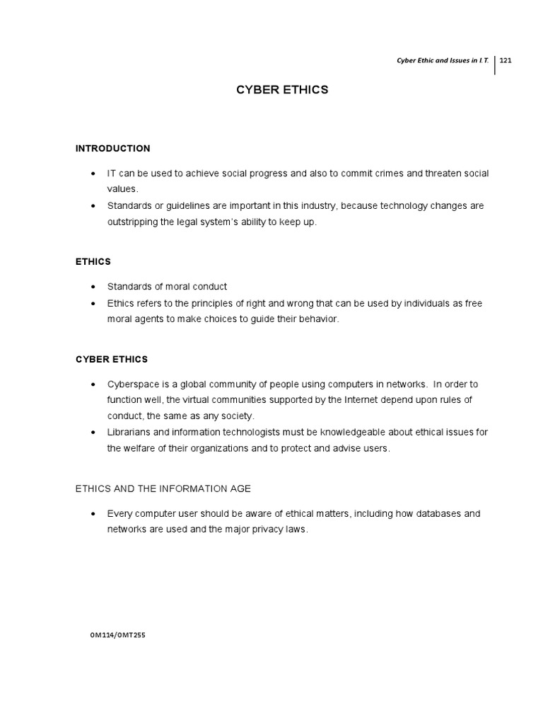 Cyber Ethics | PDF