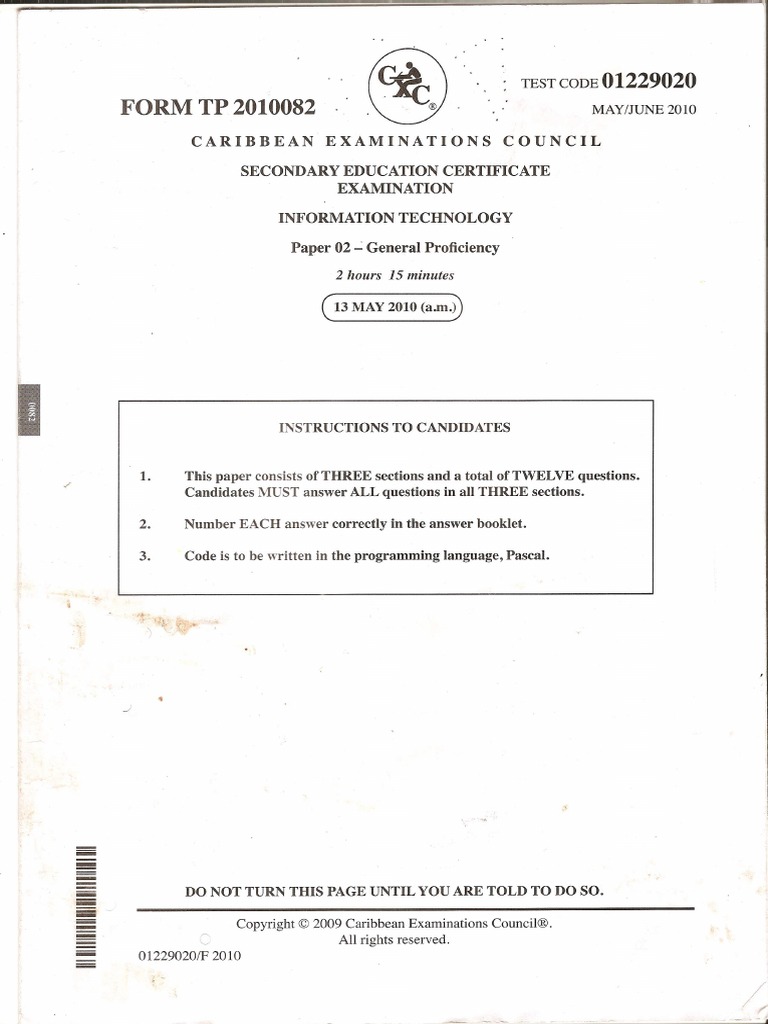 2010 May Csec It | PDF
