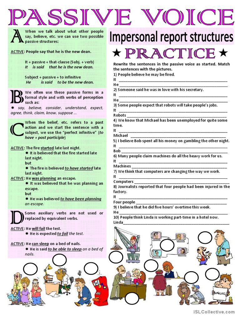 PASSIVE VOICE - It Is Said... - He Is Said To Be... | PDF | Verb ...