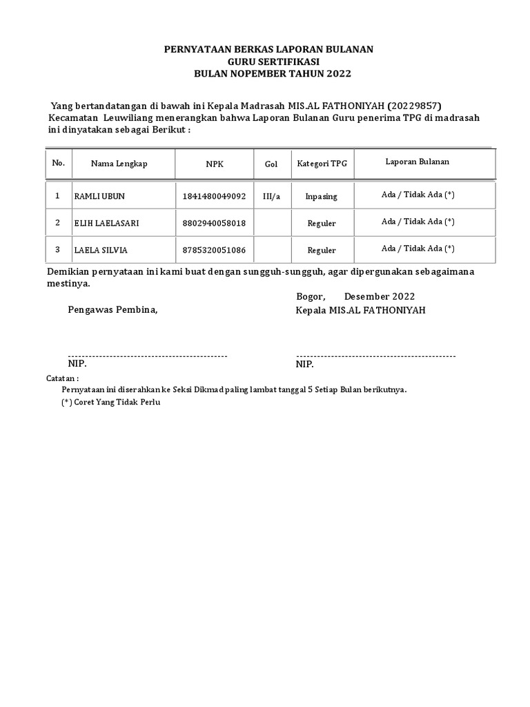 Dafta Cklis Pemberkasan LAPKIN - Compressed | PDF