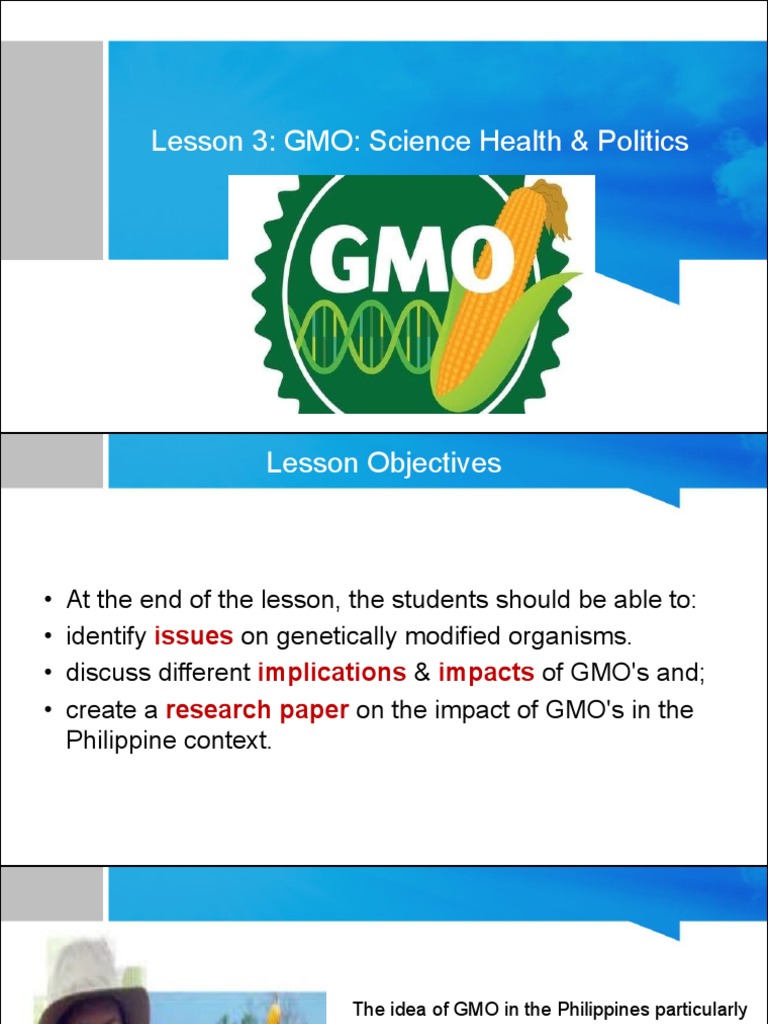 GMO Lesson | PDF | Genetically Modified Organism | Genetic Engineering