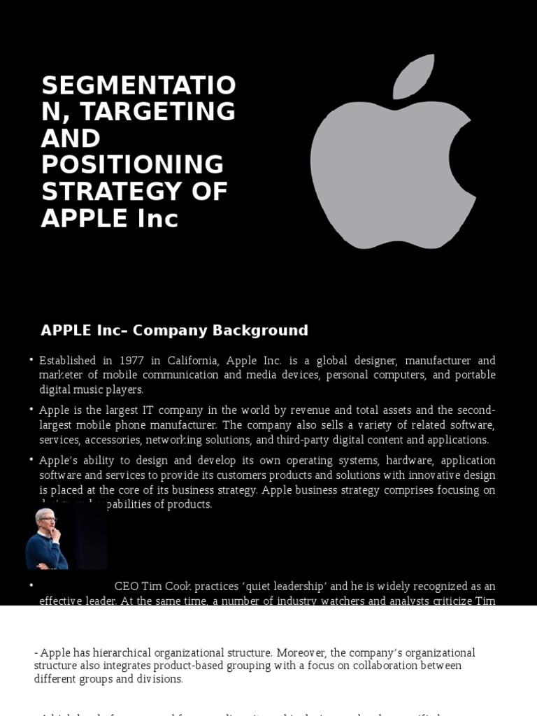 Segmentation Targeting and Positioning Strategy of Apple | PDF | Market ...