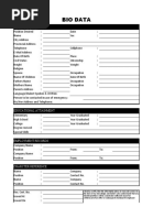 Biodata Format in Word Document | PDF