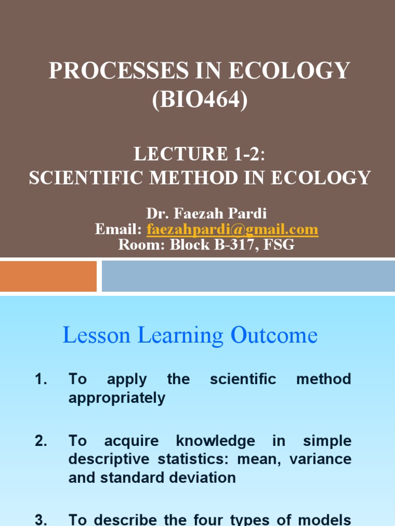 Bio464 Chapter 1b | PDF | Statistics | Hypothesis