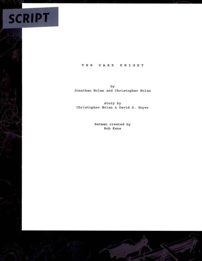 The Dark Knight Script | PDF