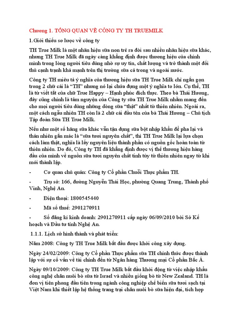 TH True Milk | PDF