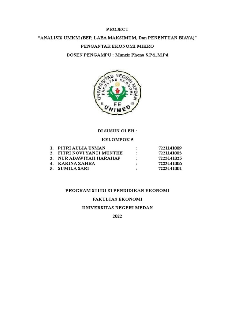 Project Ekonomi Mikro Kelompok 5 | PDF