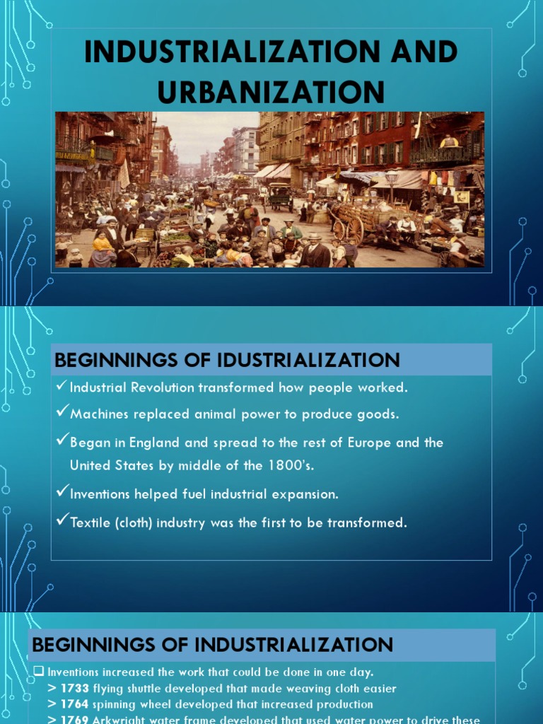 Industrialization and Urbanization | PDF | Cost Of Living | Industrial ...