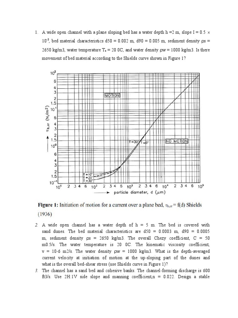 River Engineering Assignment | PDF | Sediment | Viscosity