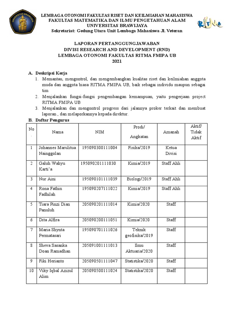 LPJ RND Ritma 2021 | PDF