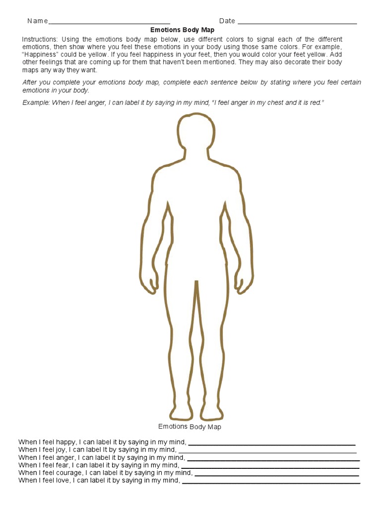 Emotions Body Map | PDF | Emotions | Feeling