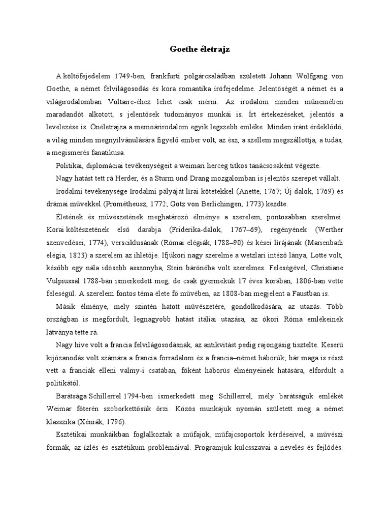 Goethe Római Elégiák | PDF