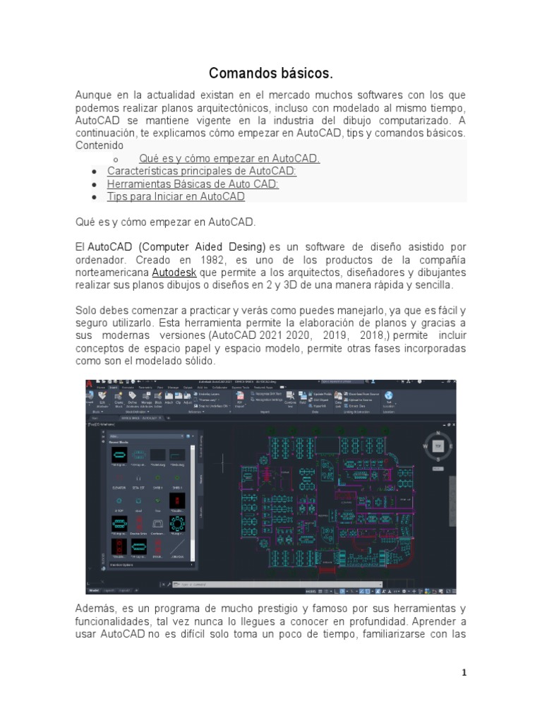 Comandos de AutoCAD | PDF | Cad automático | Dibujo
