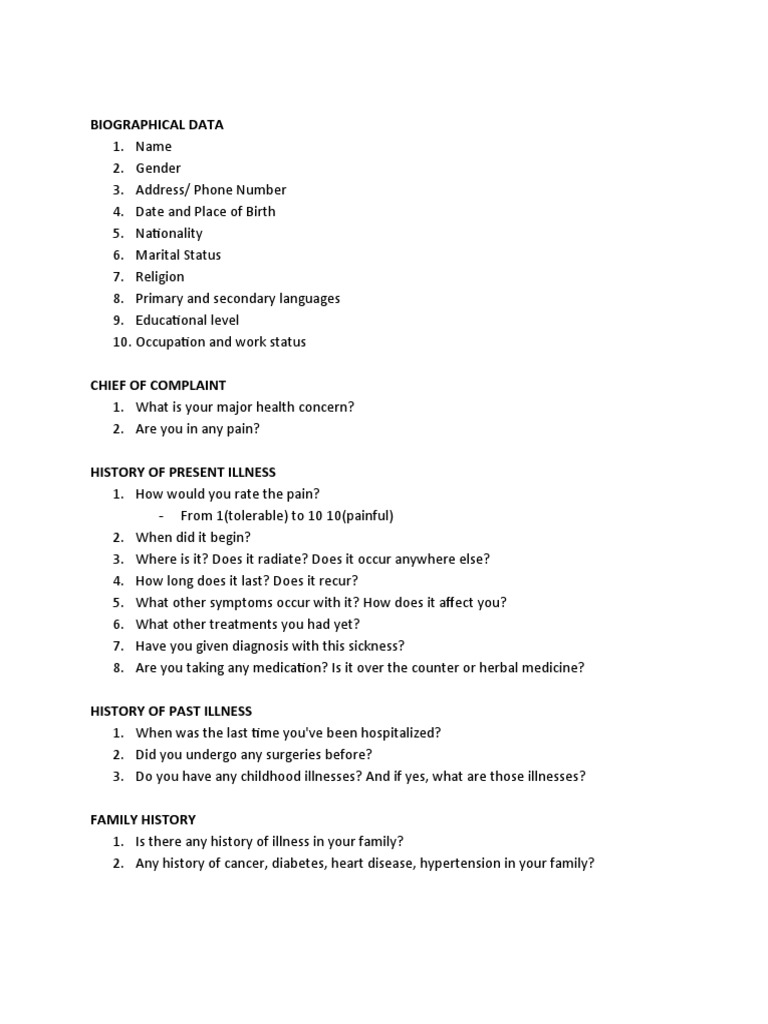 Gordons 11 Typology of Functional Health Pattern 1 | PDF