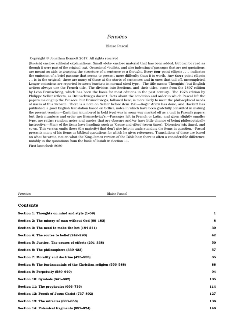 Pascal 1660 | PDF | Reason | Mind