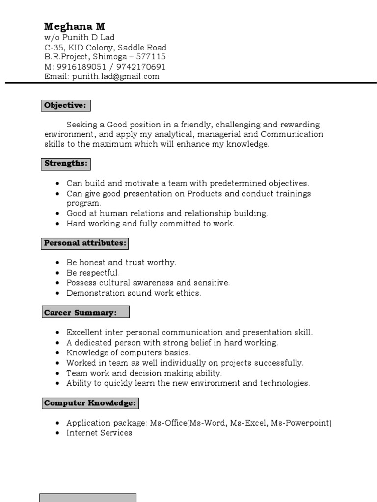 Meghana Resume PDF | PDF | Cognition | Cognitive Science