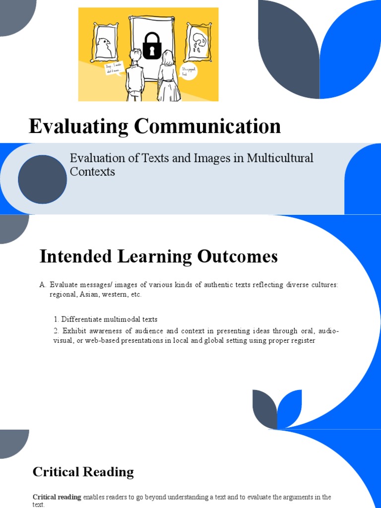 Evaluating Communication | PDF