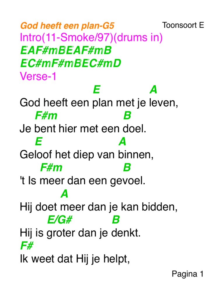 God Heeft Een Plan-G5 | PDF