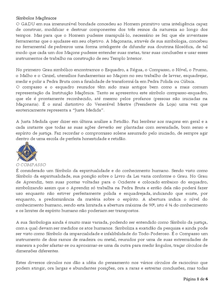 Símbolos Maçônicos: Seus Significados e Representações no Trabalho do ...