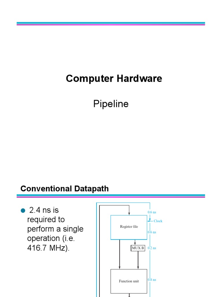 Computer Hardware Pipeline | PDF | Office Equipment | Computer Architecture