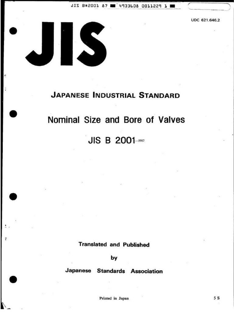 B 2001-1987 Nominal Size and Bore of Valves | PDF