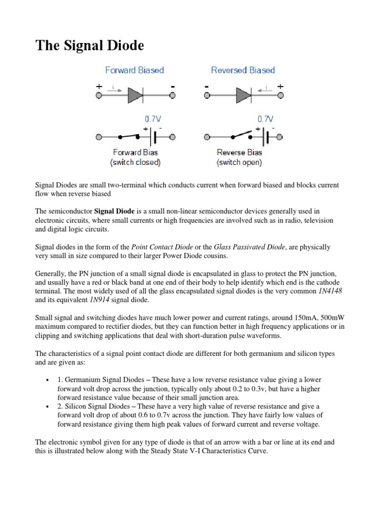 4 - The Signal Diode | PDF | Diode | P–N Junction
