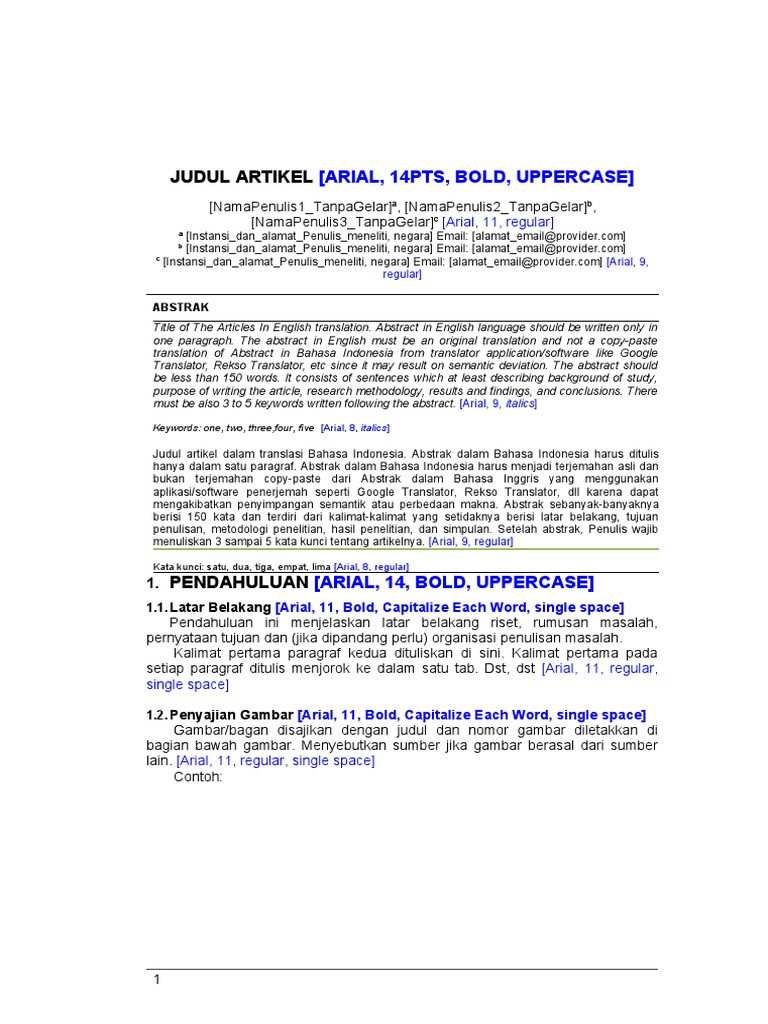 Template Naskah Scientax | PDF | Komputer