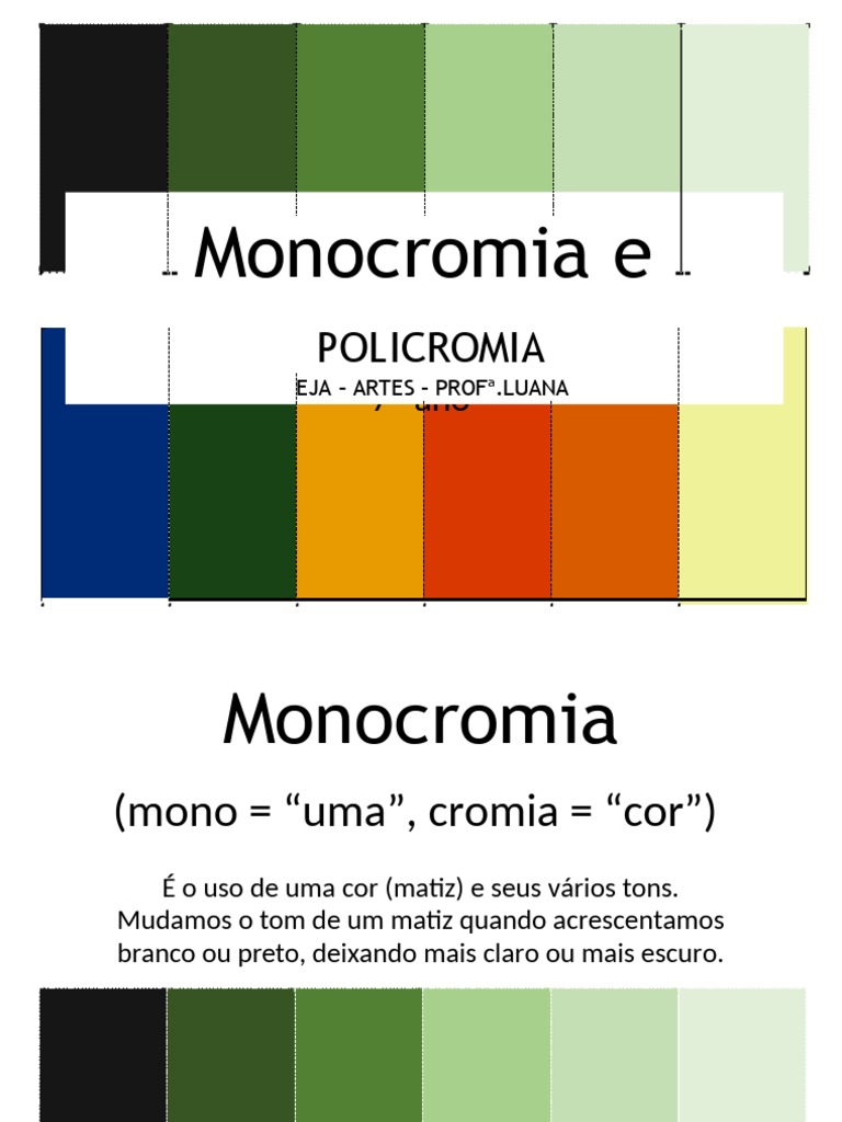 Monocromia e Policromia - Estudo Das Cores | PDF