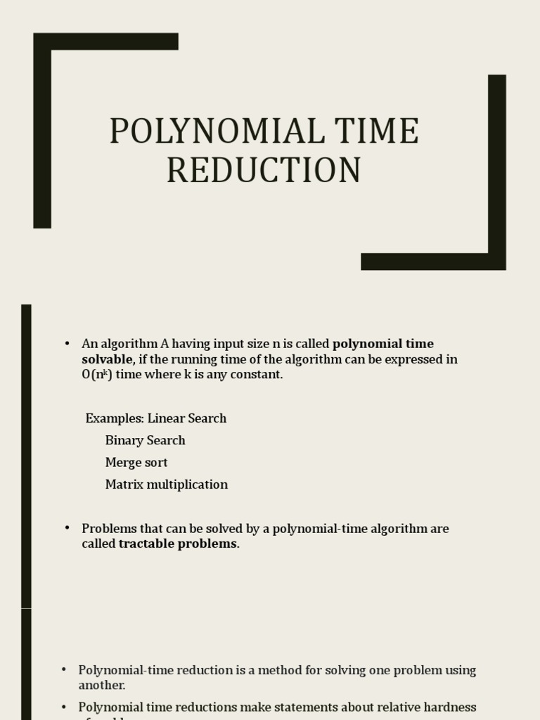 Polynomial Time Reductions Pdf Time Complexity Computational Complexity Theory 