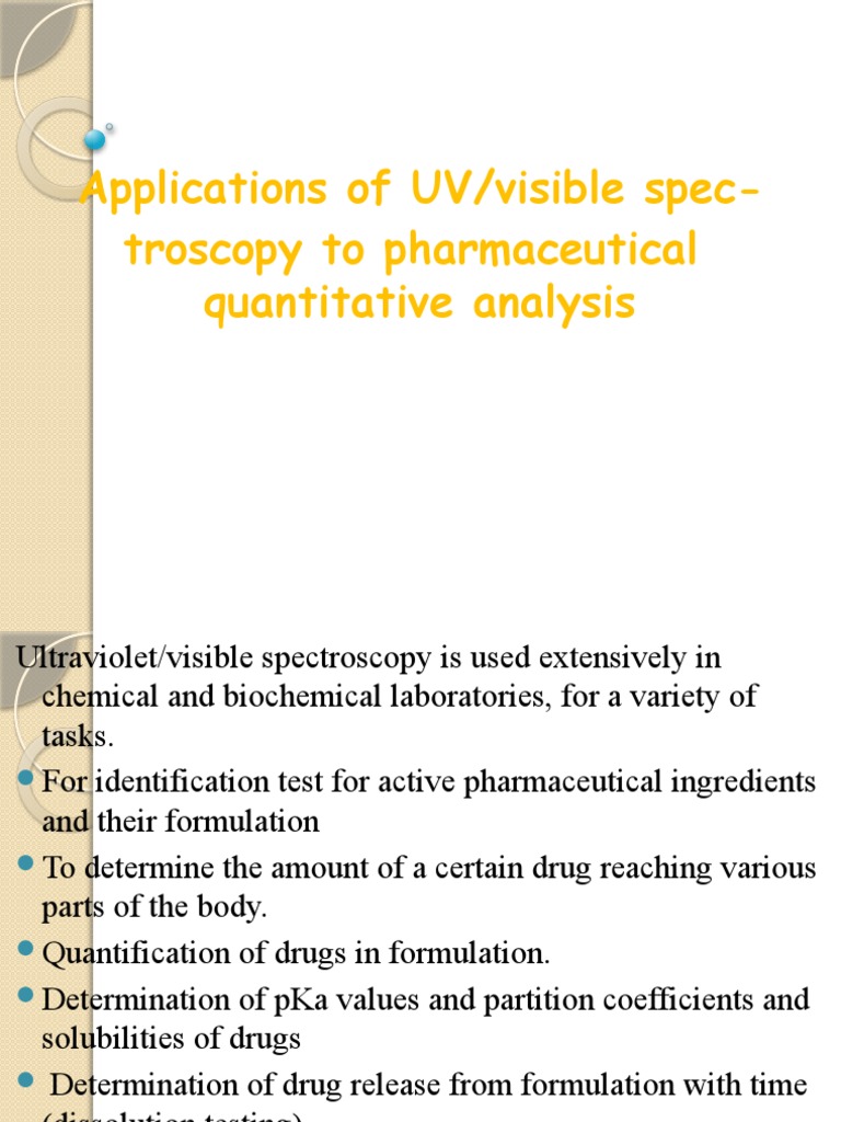 Applications of UV Visible Light | PDF | Ultraviolet–Visible ...