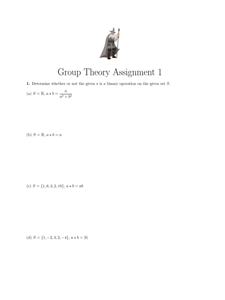 Group Theory Assignment 1 | PDF