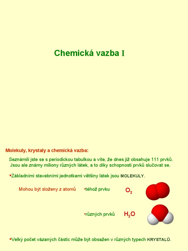 3.1.chemická Vazba I | PDF
