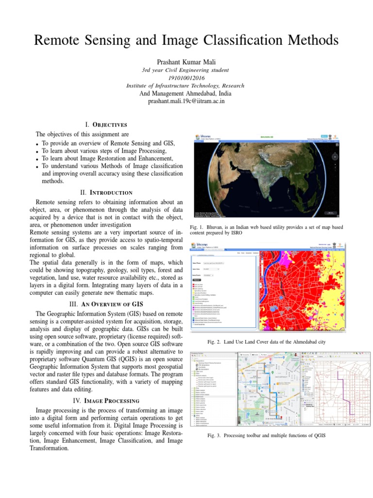 Seminar Report | PDF | Geographic Information System | Image Segmentation