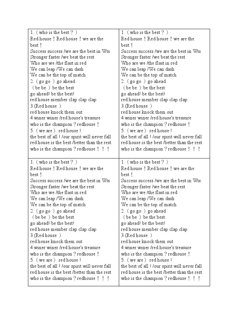 Red House Slogan | PDF