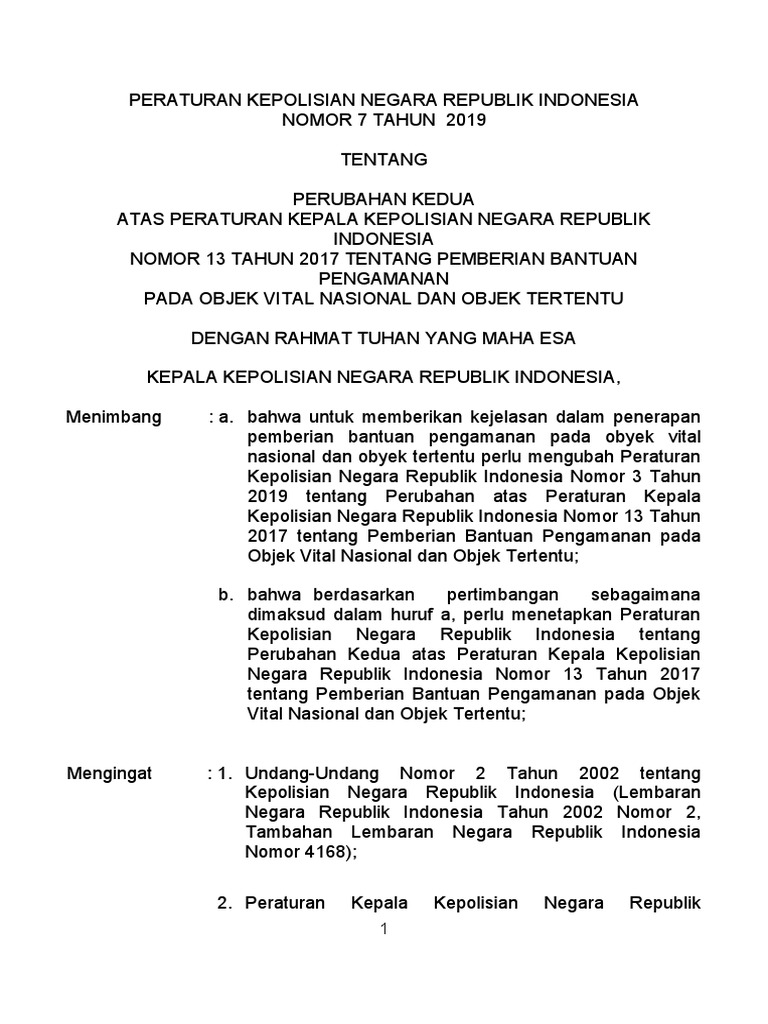 Perpol No 7 TH 2019 | PDF