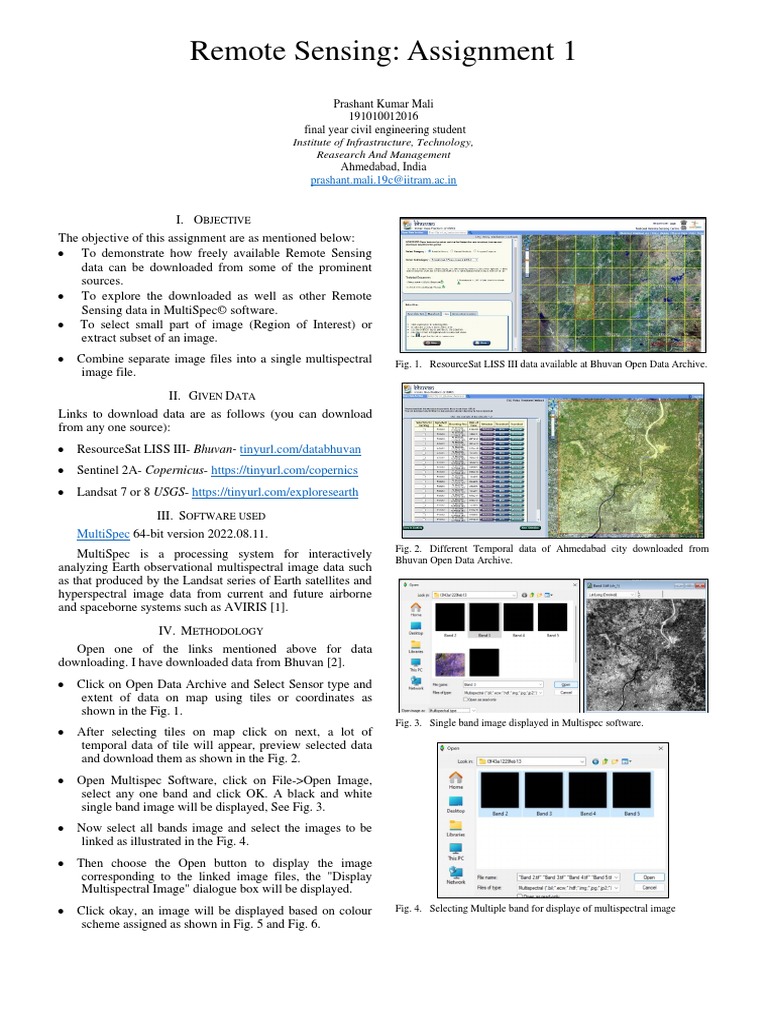Remote Sensing Assignment 1 | PDF | Remote Sensing | Computing Remote Sensing Assignment 1 | PDF | Remote Sensing | Computing