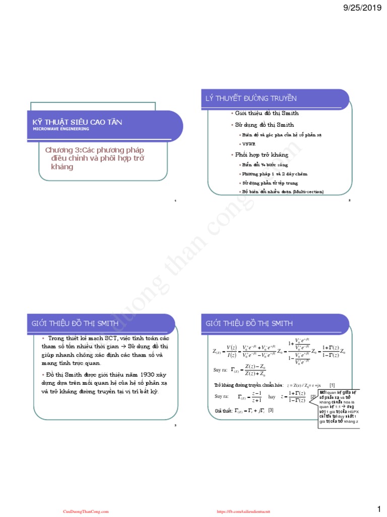 Ky Thuat Sieu Cao Tan Chp3 Impedane Matching Part 1 (Cuuduongthancong - Com) | PDF