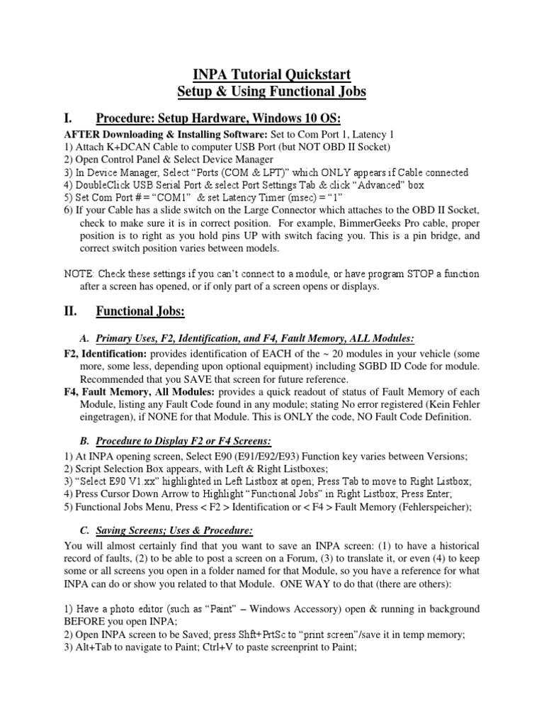 INPA Tutorial Quickstart | Download Free PDF | Computer Engineering | Computing