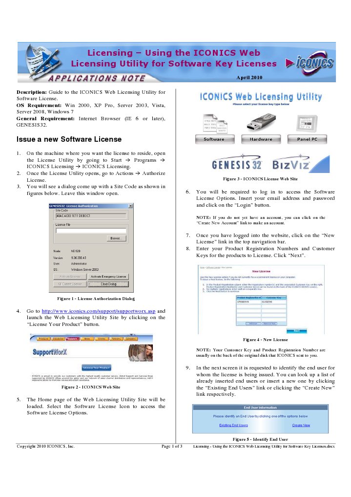ICONICS Web Licensing Guide | PDF | Websites | Login