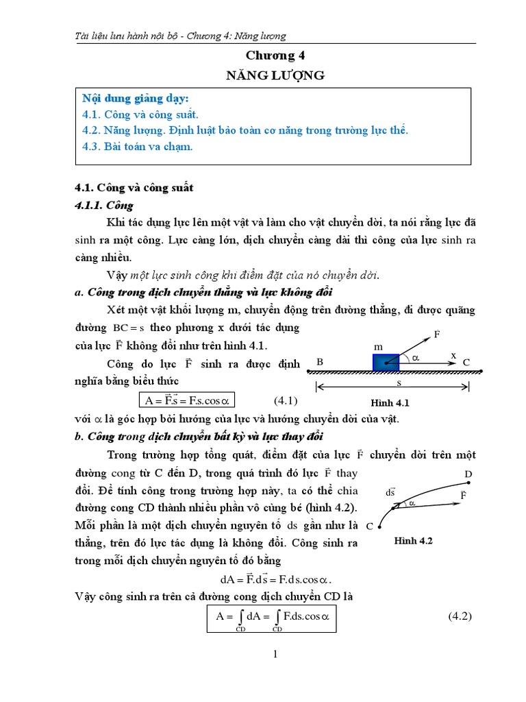 Bài Giảng VL1 - Chương 4 | PDF