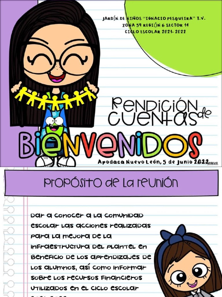 Rendición de Cuentas Padres de Familia-Imagenes | PDF