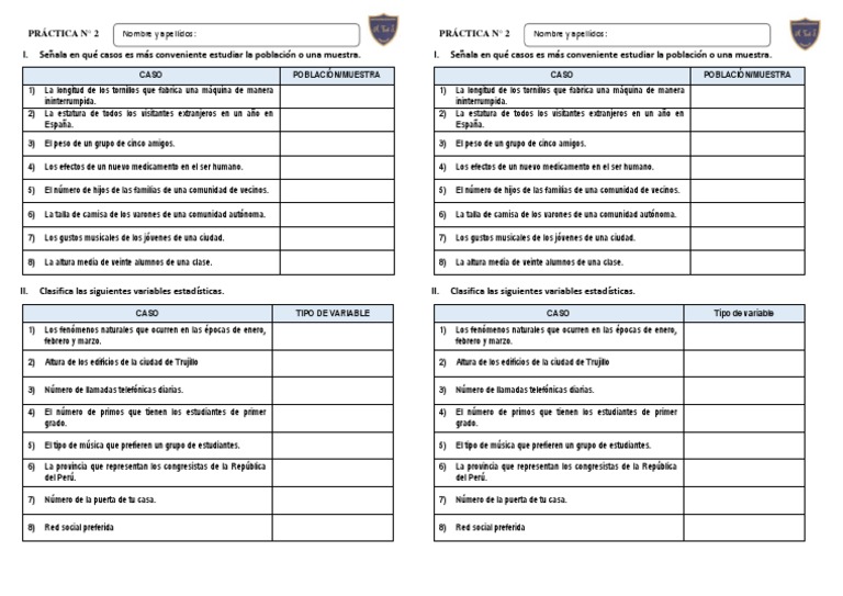 1° - EDA 1 - Practica - Población Muestra | PDF