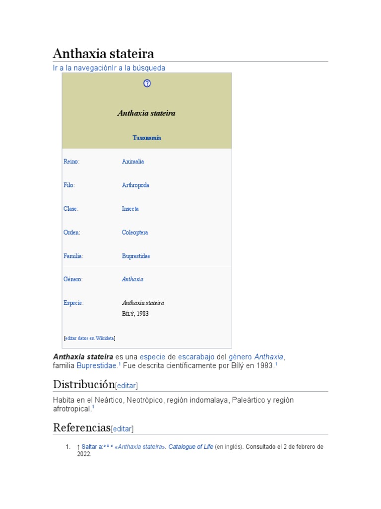Anthaxia stateira: Escarabajo Global | PDF | Ciencias sociales ...