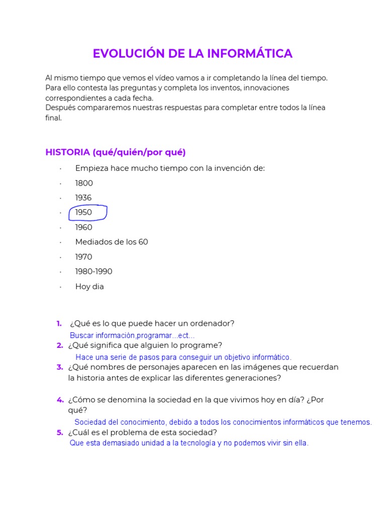 Evolución de La Informática | PDF