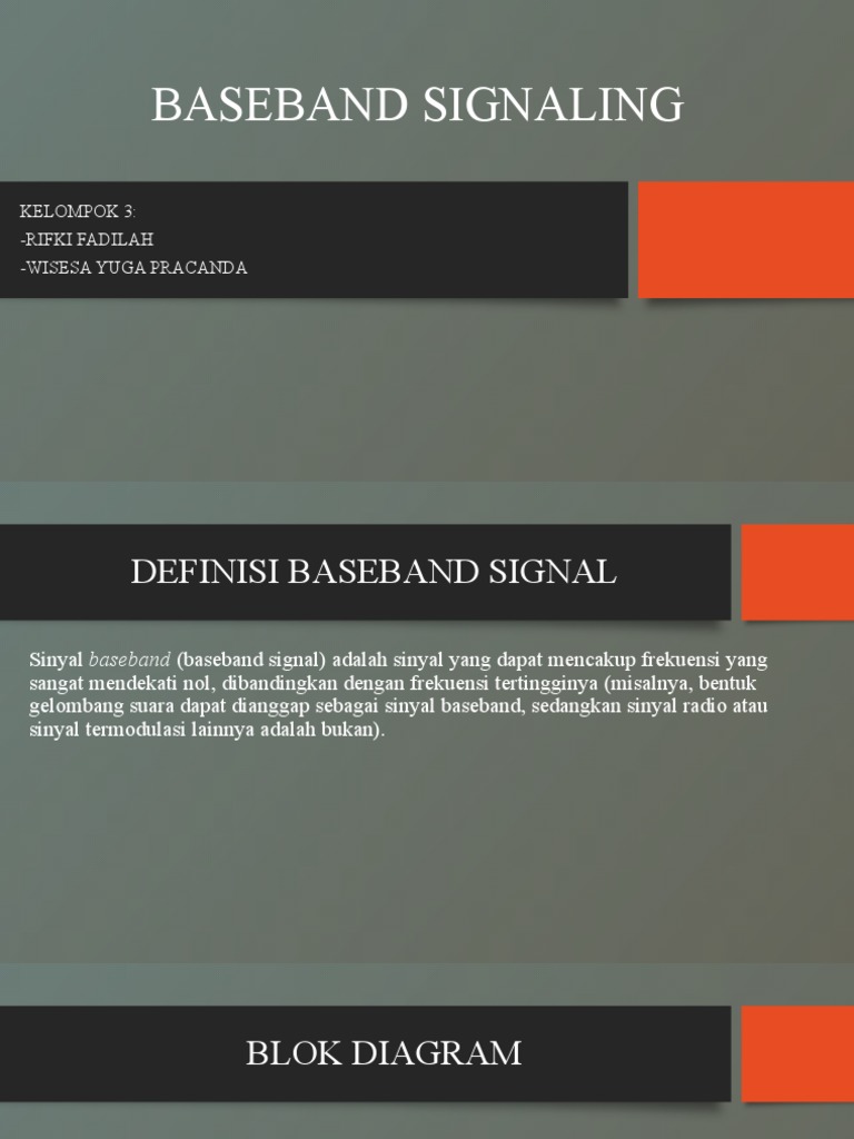 KELOMPOK 3 - Baseband Signaling | PDF | Sains & Matematika | Komputer