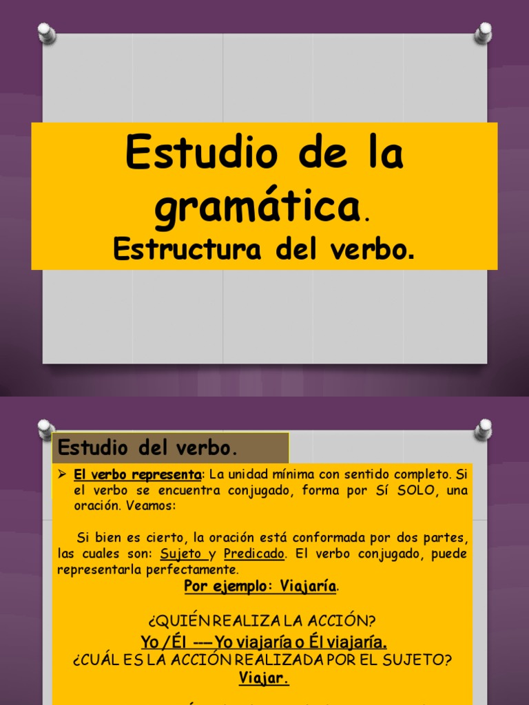 Clases 2do Año. EL VERBO. Parte I | PDF | Verbo | Gramática