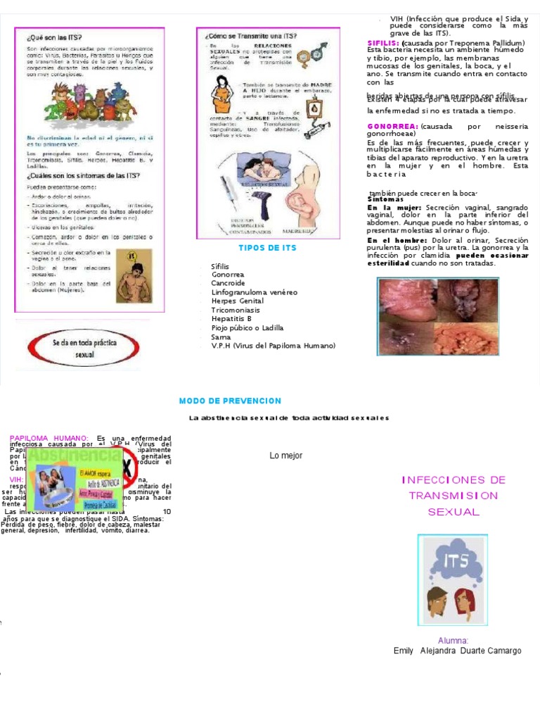 Triptico de Its | PDF | Infección transmitida sexualmente | Microbiología
